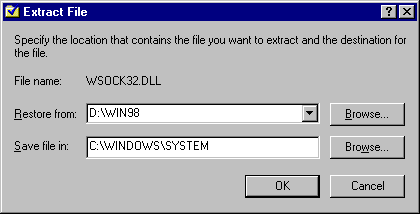 Restoring system files
